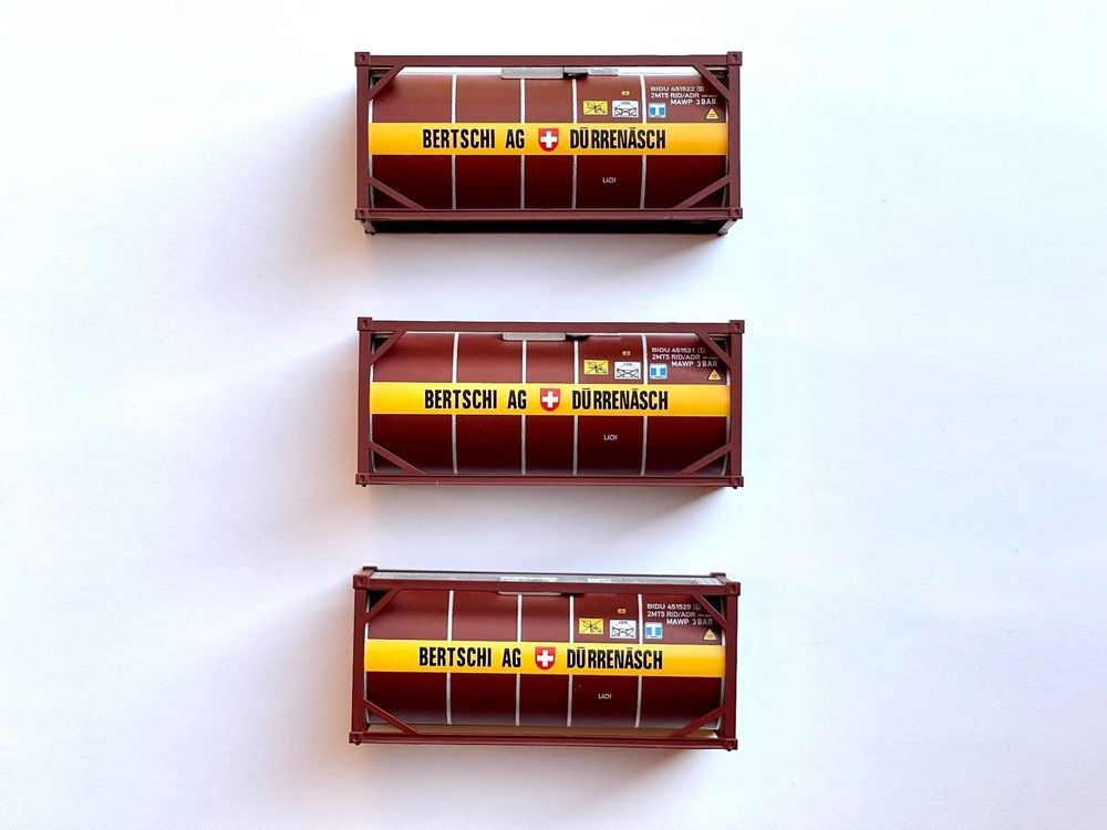 20ft Tankcontainer-Set BERTSCHI AG (H0) (Neu und originalverpackt) in ...