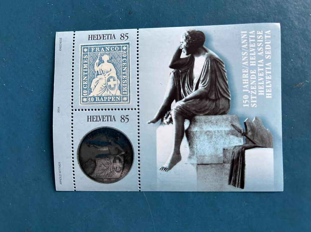 Briefmarke auf Bogen, sitzende Helvetia,postfrisch, CHF -.85 (Gebraucht) in Möriken AG für CHF ...