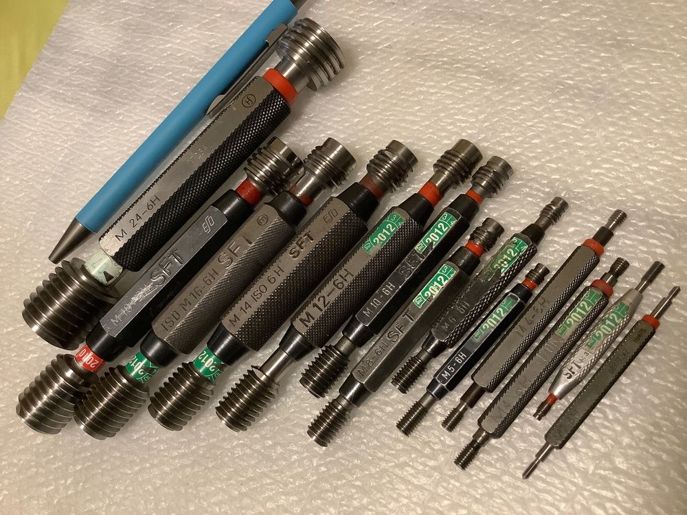 Gewinde Grenzlehrdorn Set M2 - 6H bis M24 - 6H, 13 Stück | Kaufen auf Ricardo