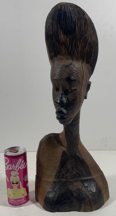 Felix IDUBOR (1928-1991)Büste Skulptur aus Holz (Gebraucht) in Root für ...