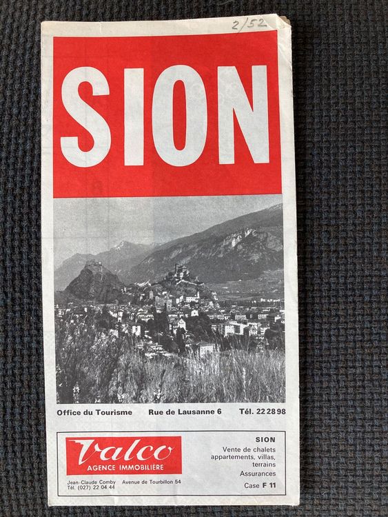 Alte Stadtkarte von Sion | Kaufen auf Ricardo