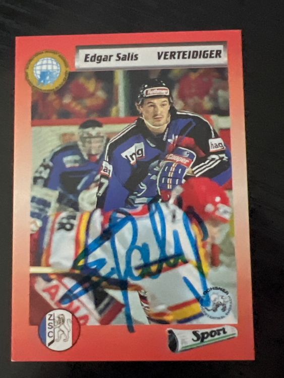 Edgar Salis Original Autogramm Unterschrift ZSC Lions (Gebraucht) in ...