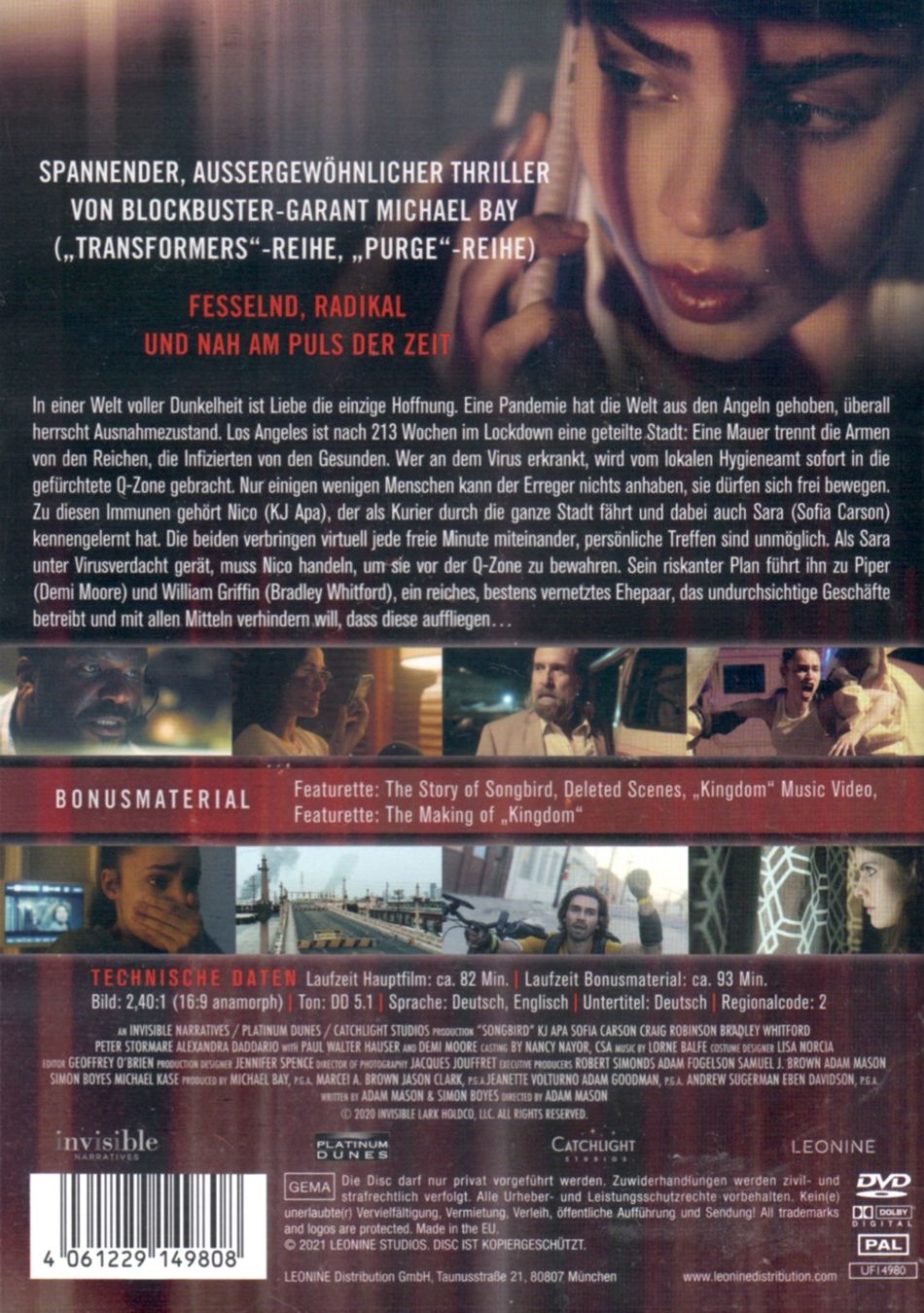 DVD: Songbird (mit KJ Apa, Sofia Carson, Craig Robinson) (Gebraucht) in ...
