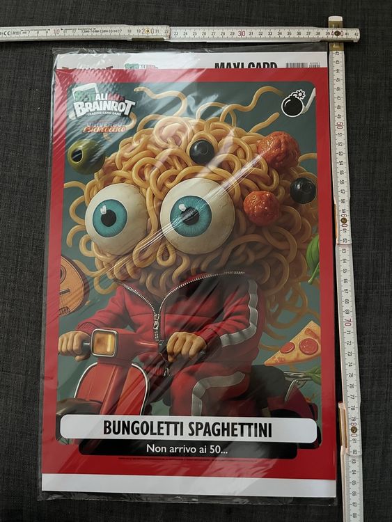 Brainrot Paradiso Maxi Card- Bungoletti Spaghettini Nuovo! ( (Neu und ...