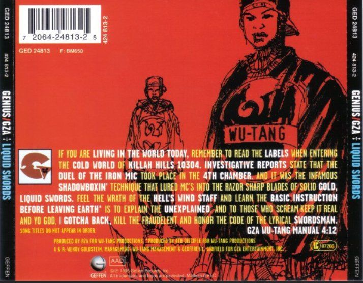 Genius Gza "Liquid Swords" CD Original 1995 (D'occasion) à St-Prex pour ...