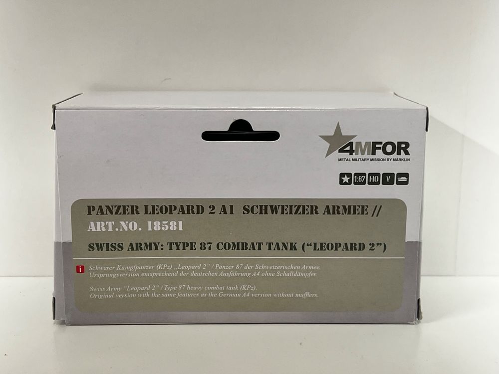 4MFOR ART.NO. 18581 PANZER LEOPARD 2 AI SCHWEIZER ARMEE (Neu und ...