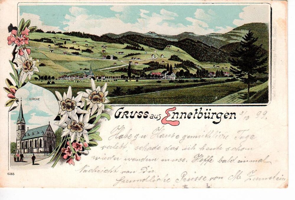 Gruss aus Ennetbürgen 1899 mit Stabstempel | Kaufen auf Ricardo