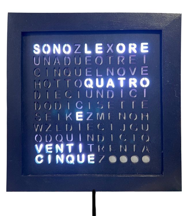 Word Clock orologio di texto in italiano | Kaufen auf Ricardo