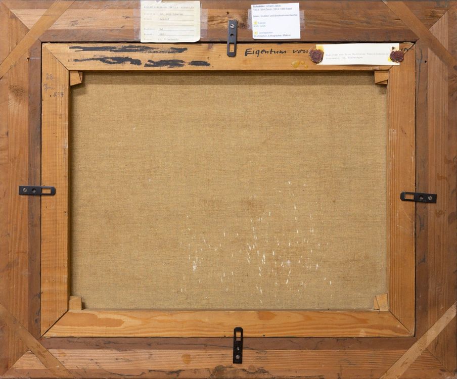 Ernst Emil Schlatter: Badewiese Uttwil (1933) Öl auf Pavatex (Gebraucht) in Basel für CHF 1300 ...