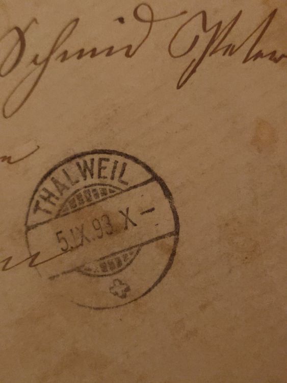 Alte Briefmarke Helvetia 5Rp, Brief von 1893, Rarität! (Gebraucht) in ...