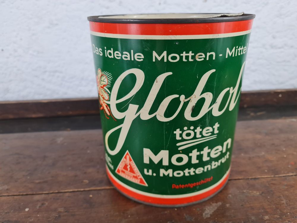 Antike Große Blechdose Dose Globol tötet Motten (Gebraucht) in Obfelden ...