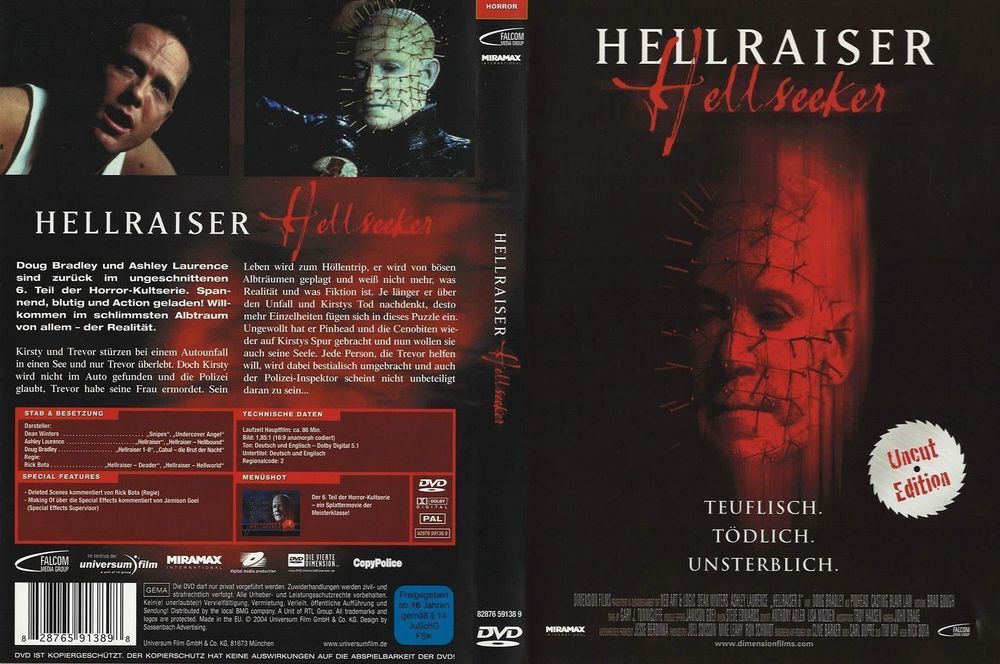HELLRAISER - HELLSEEKER - UNCUT - DVD (Gebraucht) in Basel für CHF 15 – mit Lieferung auf ...