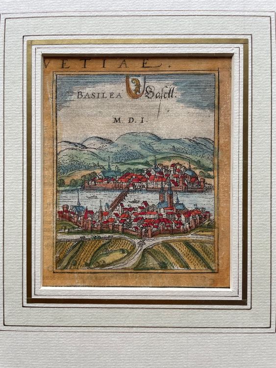 Basel, altkolorierter Kupferstich von Braun + Hogenberg 1580 | Kaufen auf Ricardo