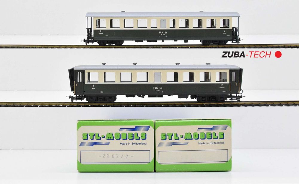 STL-Models 2x Personenwagen der RhB Spur H0m GS OVP (Gebraucht) in St ...
