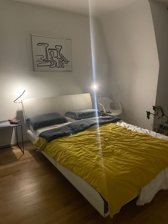 140cm Bett (inkl. elektrischem Lattenrost, Licht + Matratze) (Gebraucht ...