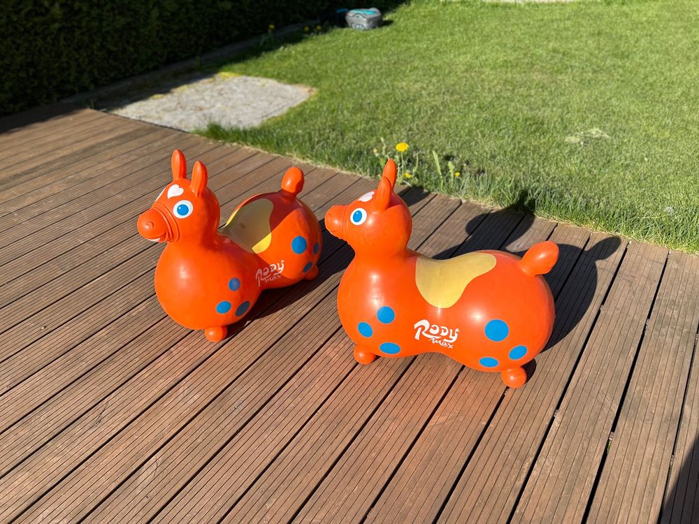 🤩😍: 1- RODY MAX Large Orange Hüpfpferde 🐎 | Acheter sur Ricardo