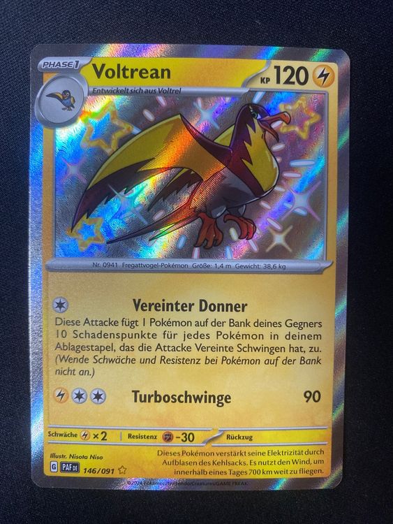 Shiny Voltrean 146 - Kilowattrel - Paldean Fates - DE (Neu (gemäss ...