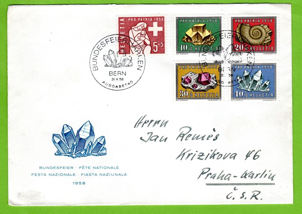 PP 1958 FDC Satzbrief nach Prag SBK 40.-- | Kaufen auf Ricardo