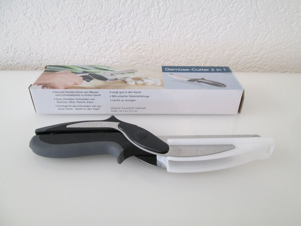 Gemüse-Cutter 2 in1.Messer und Schneidebrett in einem Gerät (Gebraucht ...
