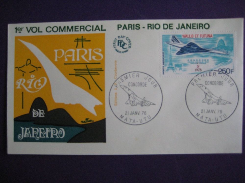 Erstflugbrief PARIS-RIO mit CONCORDE, 21,1,1976 (Neu (gemäss Beschreibung)) in Wangs für CHF 4.5 ...