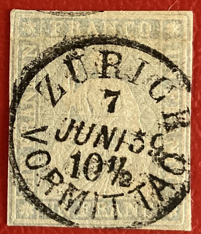 1856, Strubel 27B2ge (27D) Vollstempel, geprüft, SBK 1300Fr. | Kaufen auf Ricardo