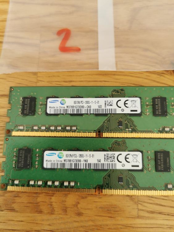 Samsung 16GB 2x8 DDR3 Ram (Gebraucht) in Niederlenz für CHF 32 – mit ...