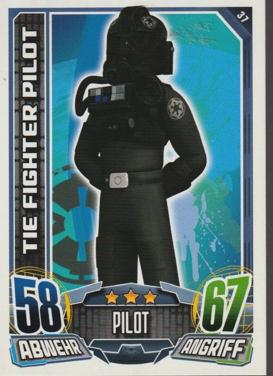 TCG Card # 37 TIE FIGHTER PILOT STAR WARS REBEL ATTAX Topps (Neu ...