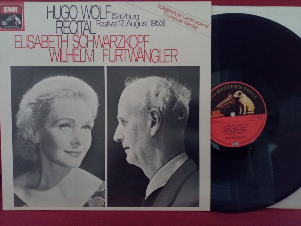 SCHWARZKOPF, FURTWÄNGLER, Hugo WOLF Recital; LP EMI, NM | Kaufen auf ...