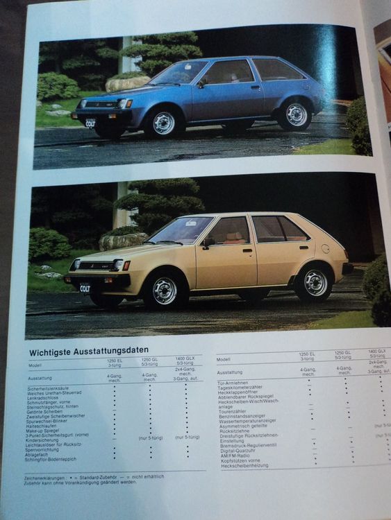 Prospekt Mitsubishi Colt 1982 | Kaufen auf Ricardo