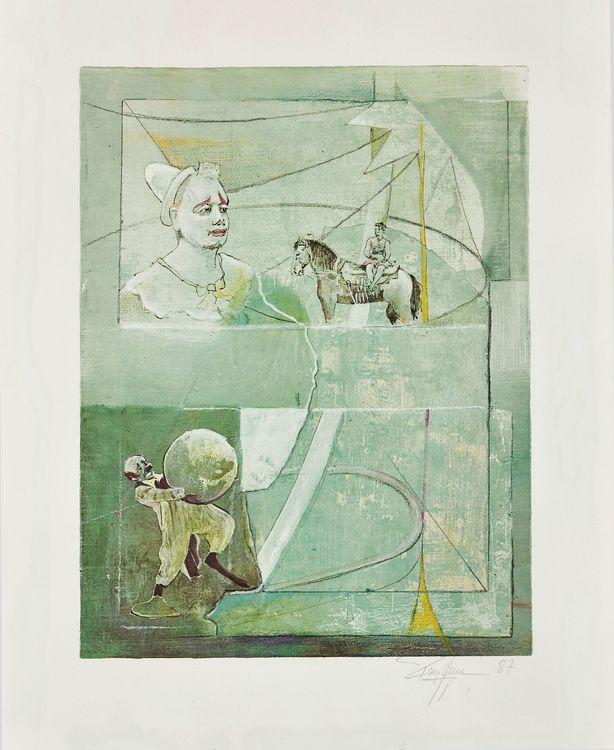 Knie Rolf "Zirkusszene" Original handsignierter Lichtdruck (Gebraucht) in Siebnen für CHF 390 ...