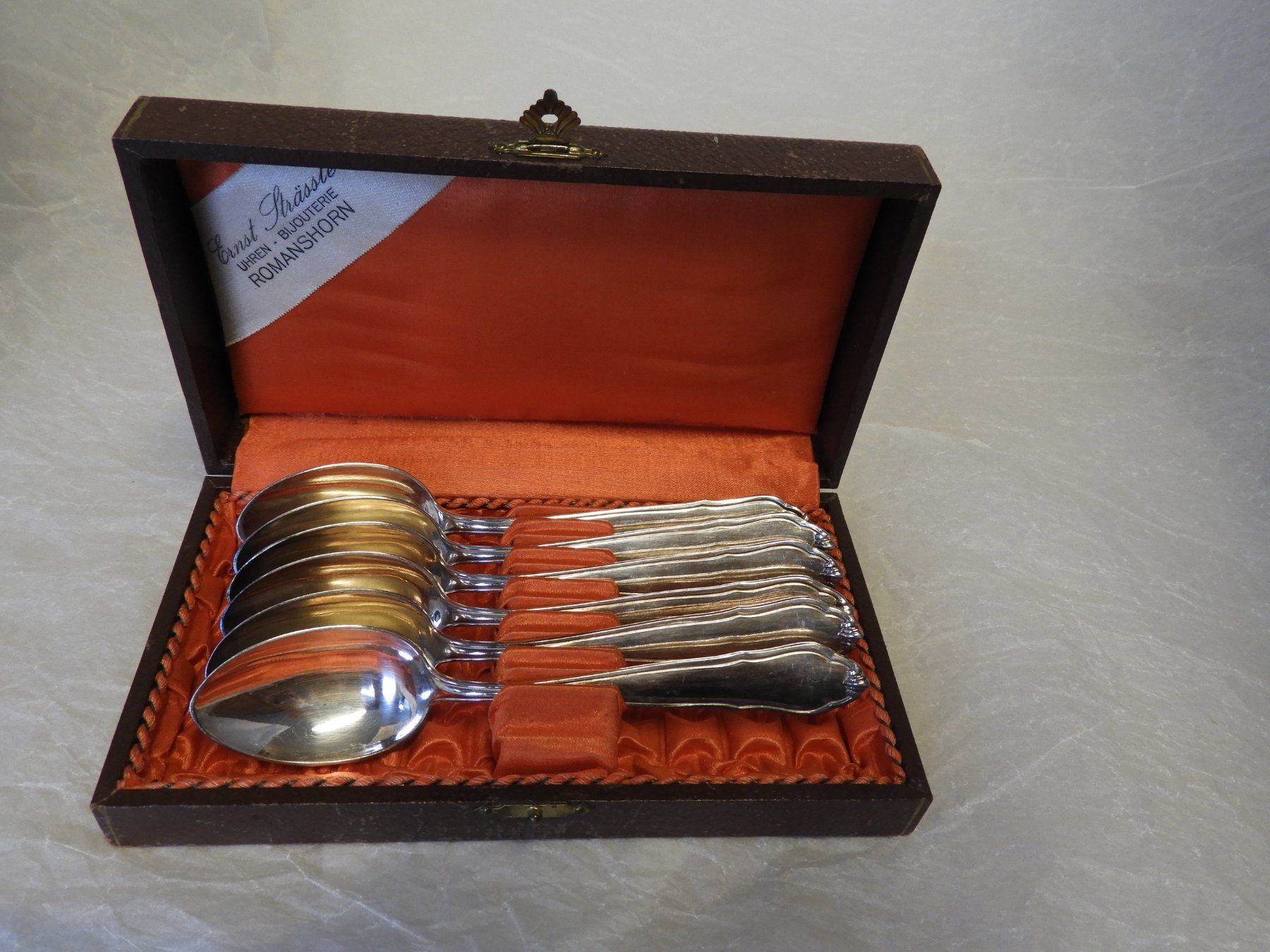6 x Vintage Wellner Patent 90 - versilberte Löffel (Gebraucht) in ...