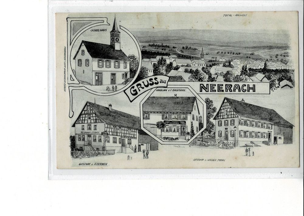 Gruss aus NEERACH ZH sehr schöne Litho gel. 1914! | Kaufen auf Ricardo