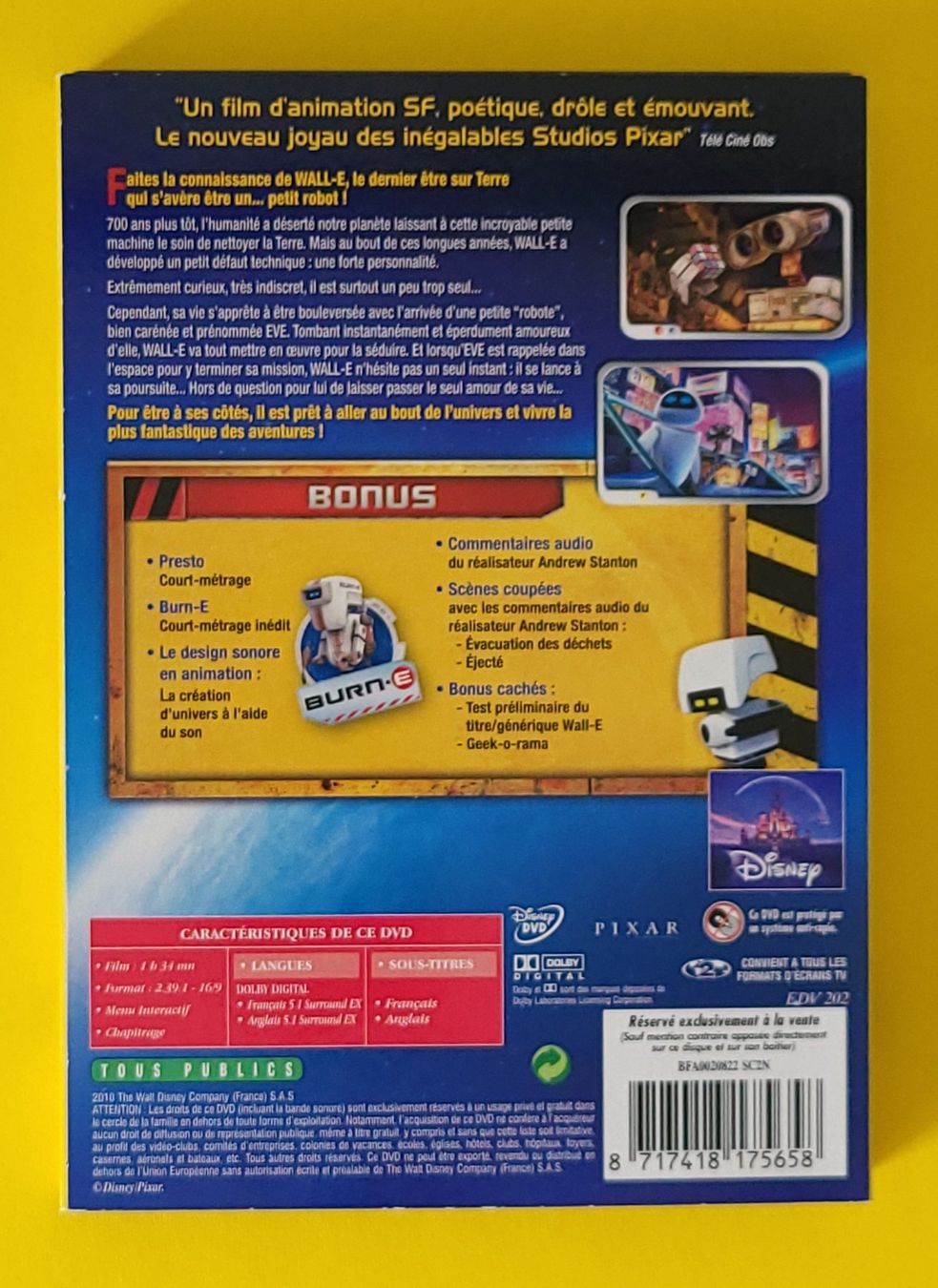 DVD - Wall-E (Disney PIXAR) (D'occasion) à Pully pour CHF 5 – avec ...