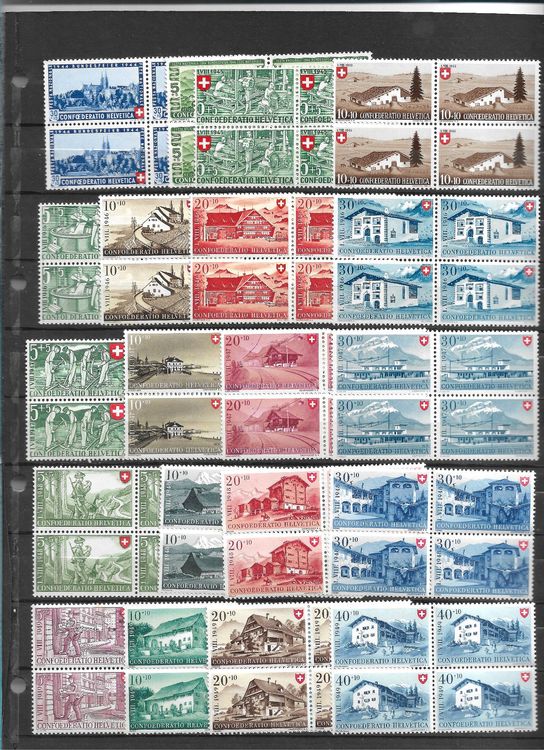 Pro Patria diverse meist postfrische Viererblocks ab 1944 | Kaufen auf Ricardo