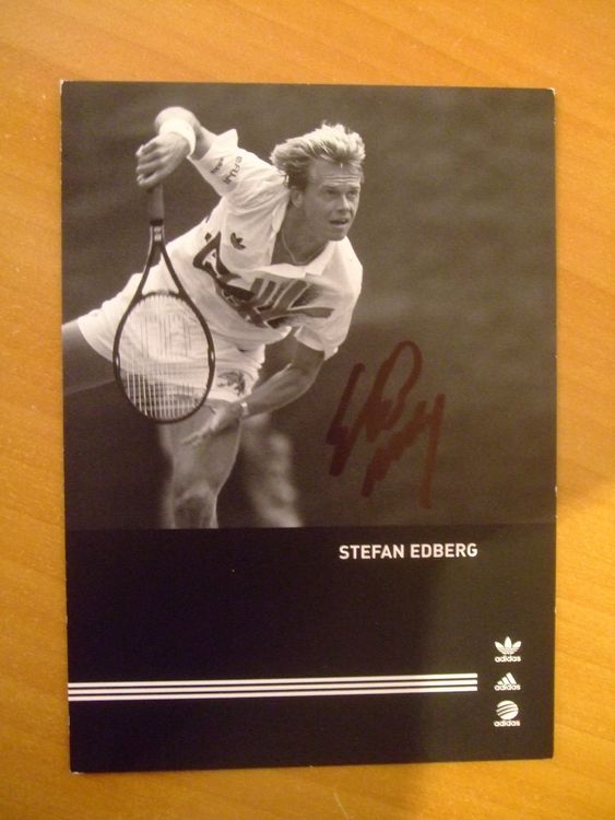 STEFAN EDBERG (SWE) EX-TENNISSPIELER AUTOGRAMMKARTE TOP (Gebraucht) in ...