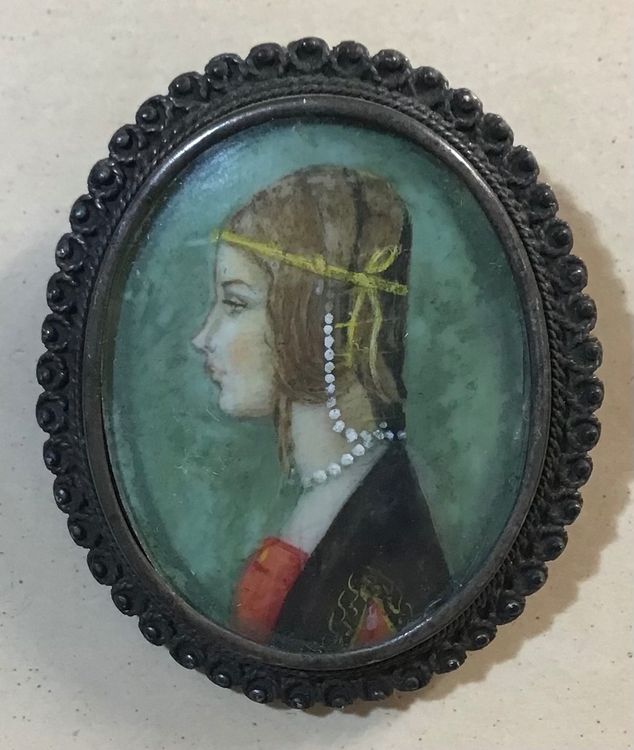 Antike Miniature Gemälde von eine Dame | Kaufen auf Ricardo
