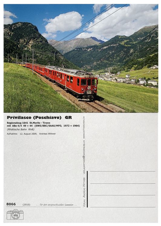 Privilasco Poschiavo Graubünden Bernina Bahn RhB ABe 4/4 44 (Neu (gemäss Beschreibung)) in Bern ...