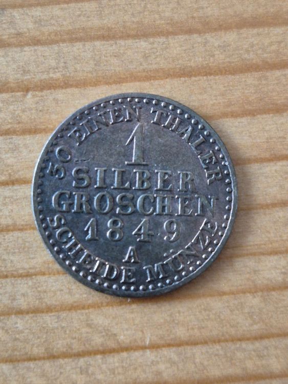 DE-Preussen 1 Silbergroschen 1849 A Silber Zustand gem.Bild (Gebraucht) in Oberuzwil für CHF 3 ...