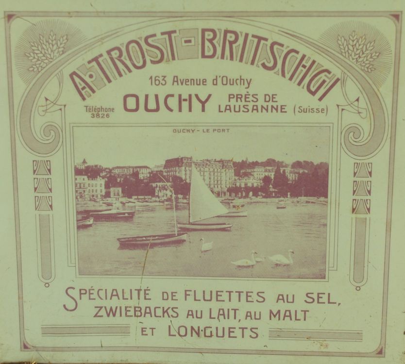 Alte Blechdose A.Trost & Britschgi Ouchy Lausanne (Gebraucht) in für ...
