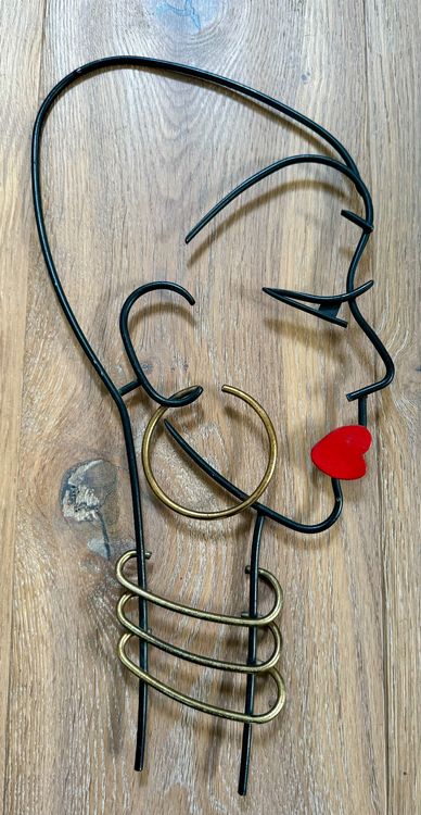 Drahtfigur / Wandbild Figur Bild 50er-Jahre Afrikanerin (Gebraucht) in ...