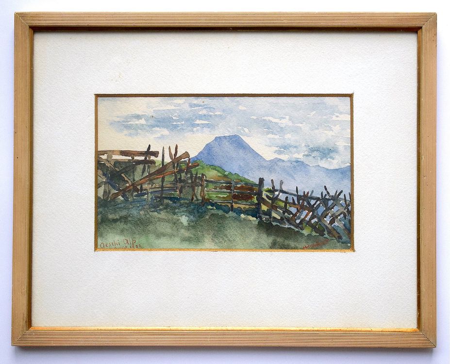 Aeschi Alp Spiez Berner Oberland Landschaftsgemälde Berge | Kaufen auf Ricardo