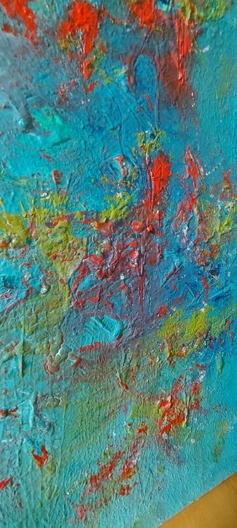 Gemälde Abstrakte Konturen von mir selbstgemalt 49×49 | Kaufen auf Ricardo