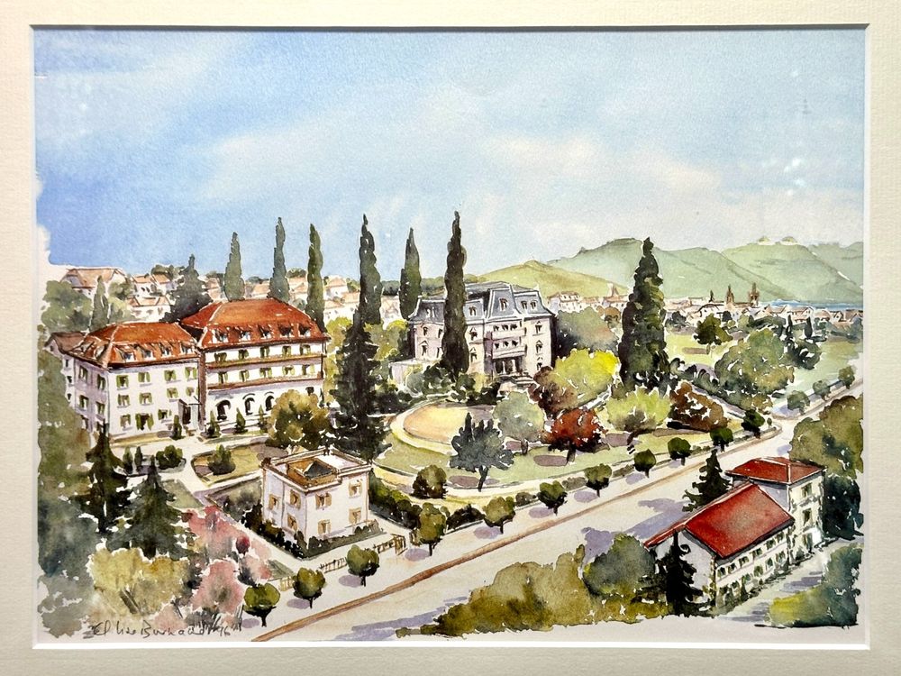 ELISE BURNAND 1996 Aquarelle sur carton Lausanne La Source (Gebraucht) in Morges für CHF 220 ...