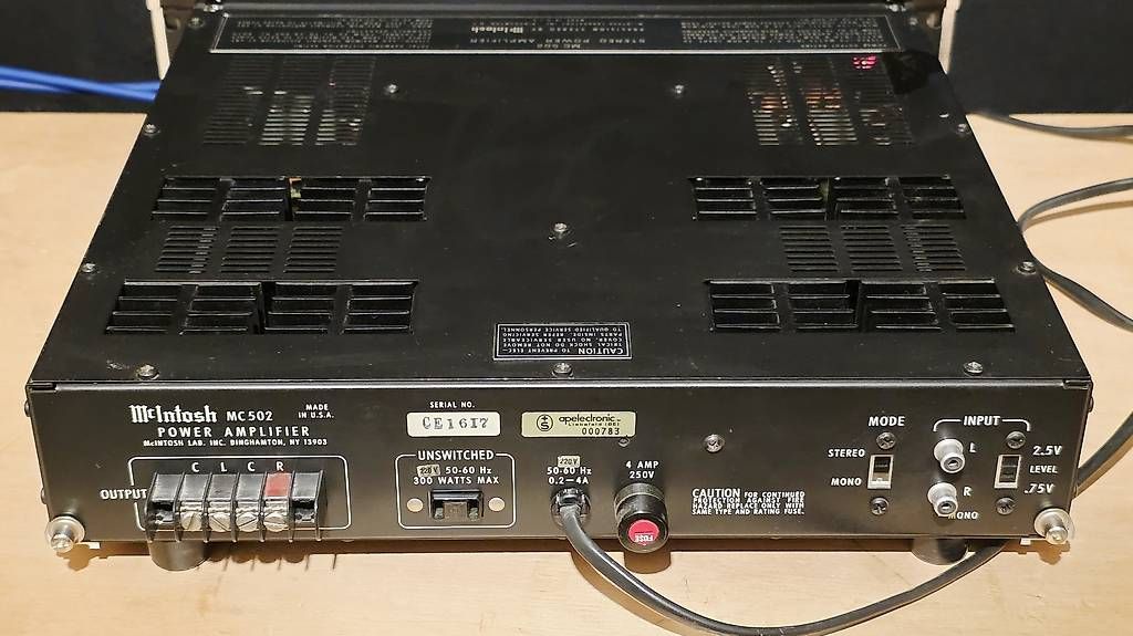 MCINTOSH "MC 502" mythique amplificateur de puissance (Neu (gemäss Beschreibung)) in LAUSANNE ...