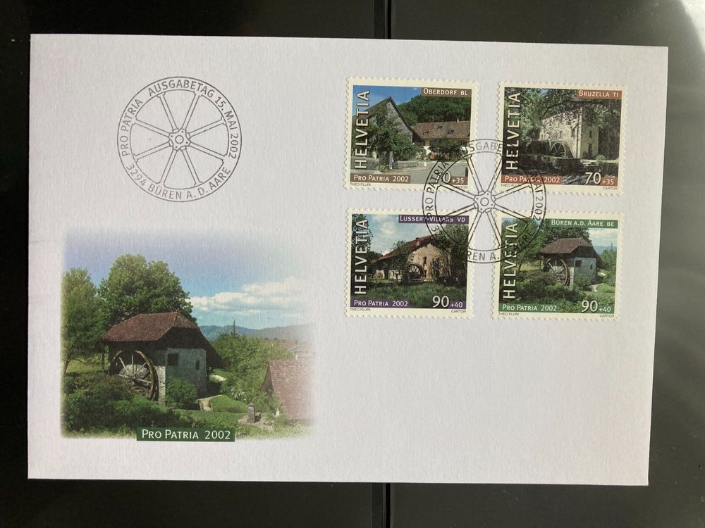 Schweiz 2002 Ersttagsbrief Satz Pro Patria wertvolle Bauten (Neu (gemäss Beschreibung)) in ...
