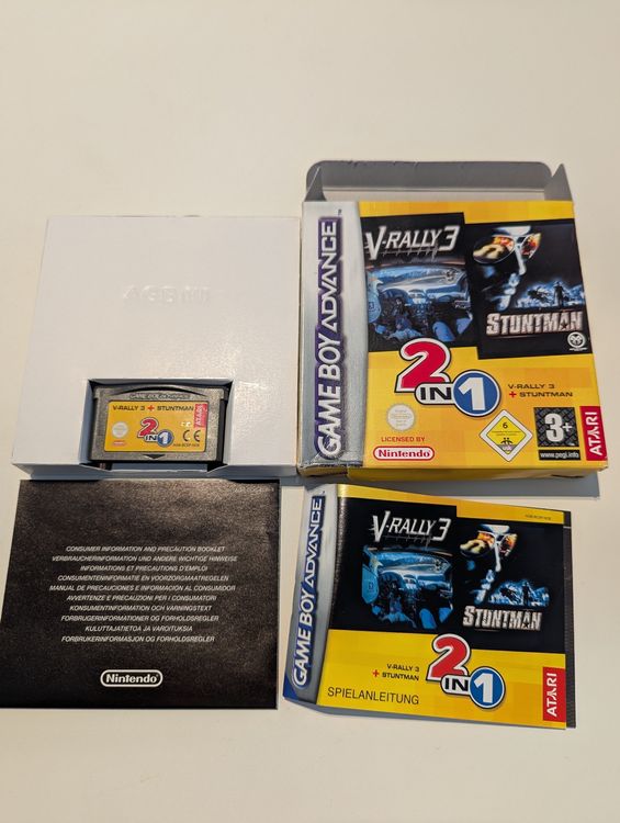 V-Rally 3 & Stuntman 2 in 1 GameBoy Advance OVP (Gebraucht) in Rieden ...