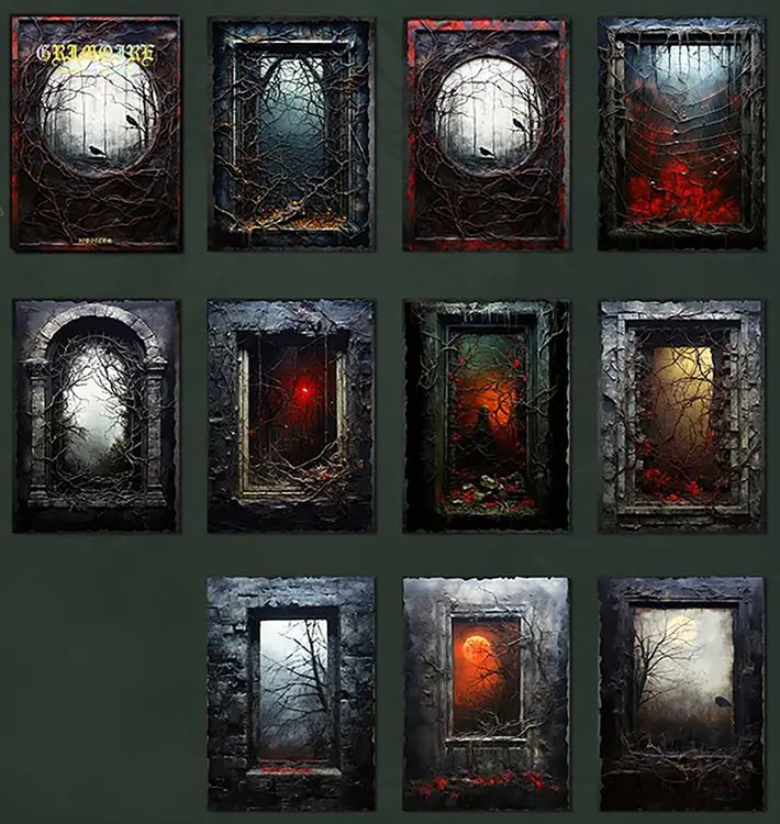 30 Dunkle Magie Papier - Magische Mitternacht Fensterbänke (Neu und ...