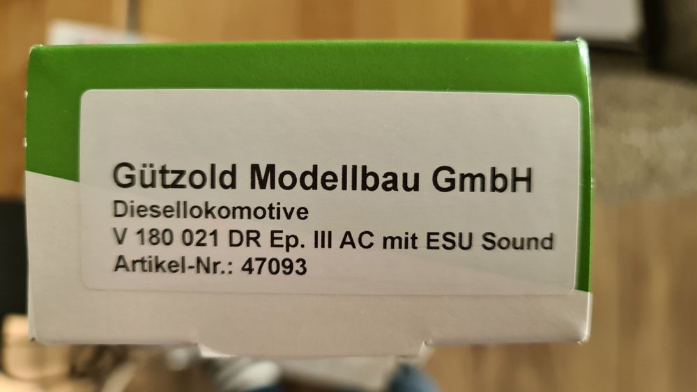 Gützold H0 47093 DR V 180 021 Diesellok (Neu und originalverpackt) in Anglikon für CHF 215 – mit ...