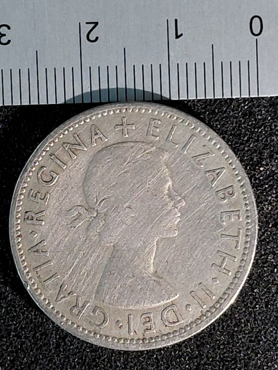Two Schilling Münze FID.DEF 1958 Regina Elizabeth dei Gratia (Gebraucht ...