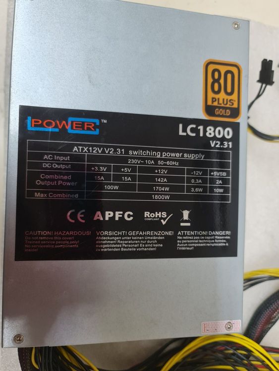 LC 1800 V2.31 Mining Rig Power Supply (Gebraucht) in Fribourg für CHF 35 – mit Lieferung auf ...